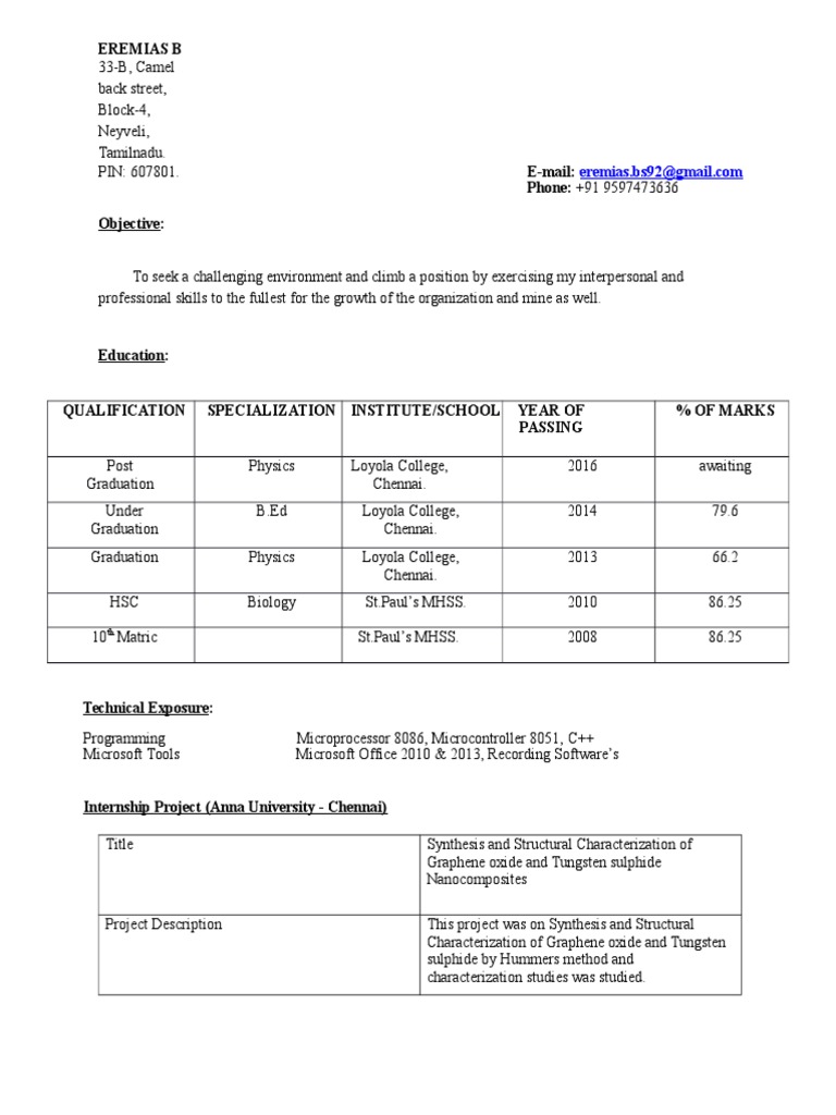Eremias Resume | PDF | Learning | Behavior Modification