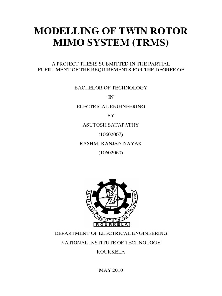 Thesis Modeling of Two Rotor MIMO System | Download Free PDF | Artificial Neural Network ...