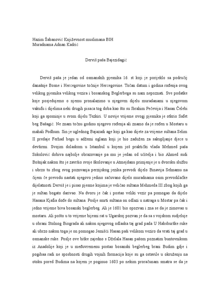Derviš Paša Mostarac | PDF