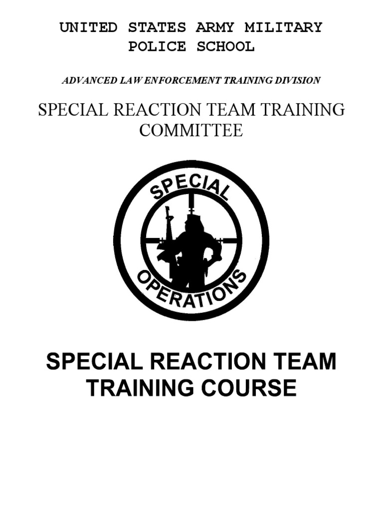 Special Reaction Team Army Student Handbook | PDF | Deadly Force ...