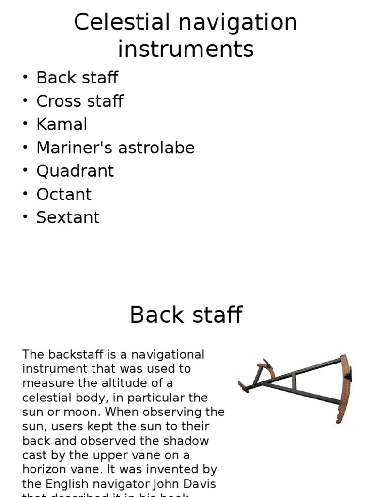 Celestial Navigation Instruments | PDF | Navigation | Geography
