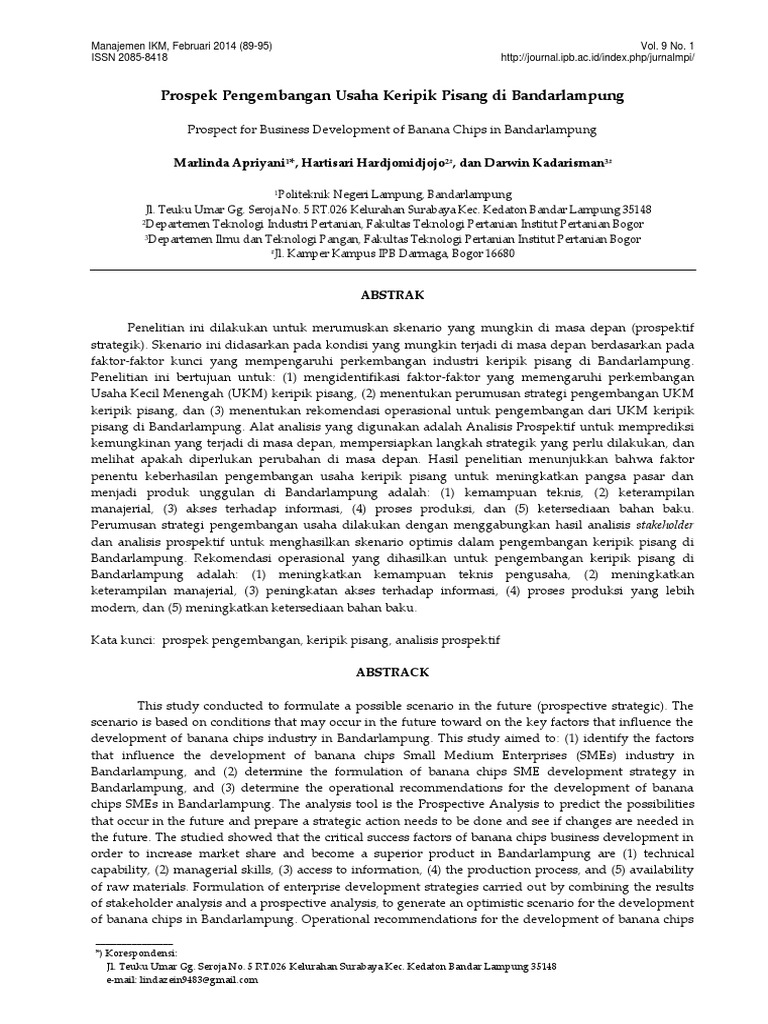 Analisis Prospektif | PDF