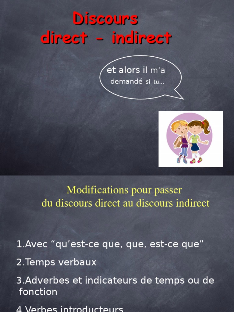 Discours Direct Indirect | PDF