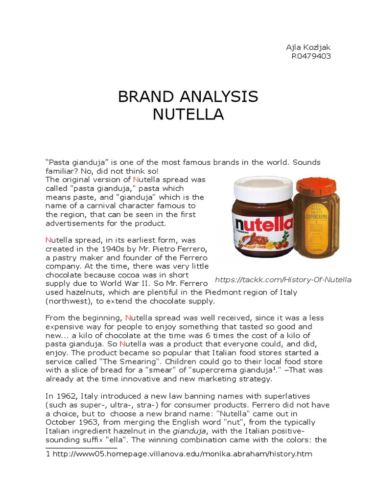 Nutella Branding | Download Free PDF | Food And Drink | Foods