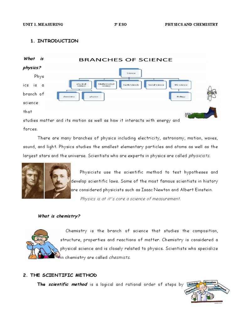 What Is Physics?: Unit 1. Measuring 3º ESO Physics and Chemistry | PDF ...