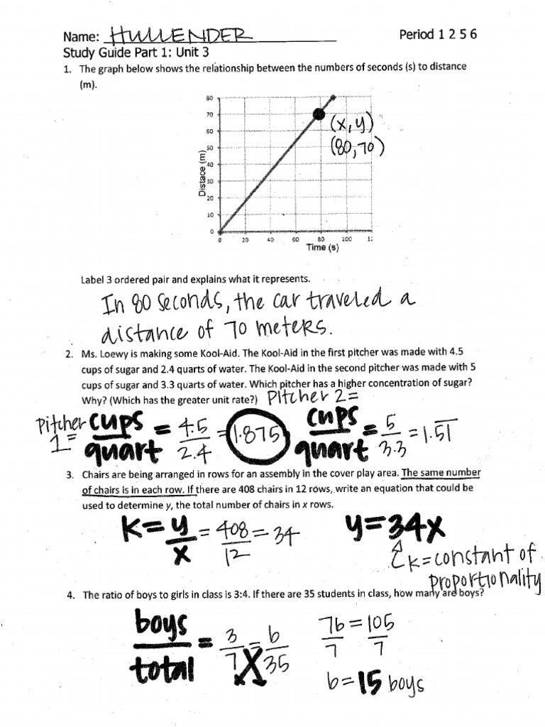Post Test Study Guide - Part 1 Key | PDF