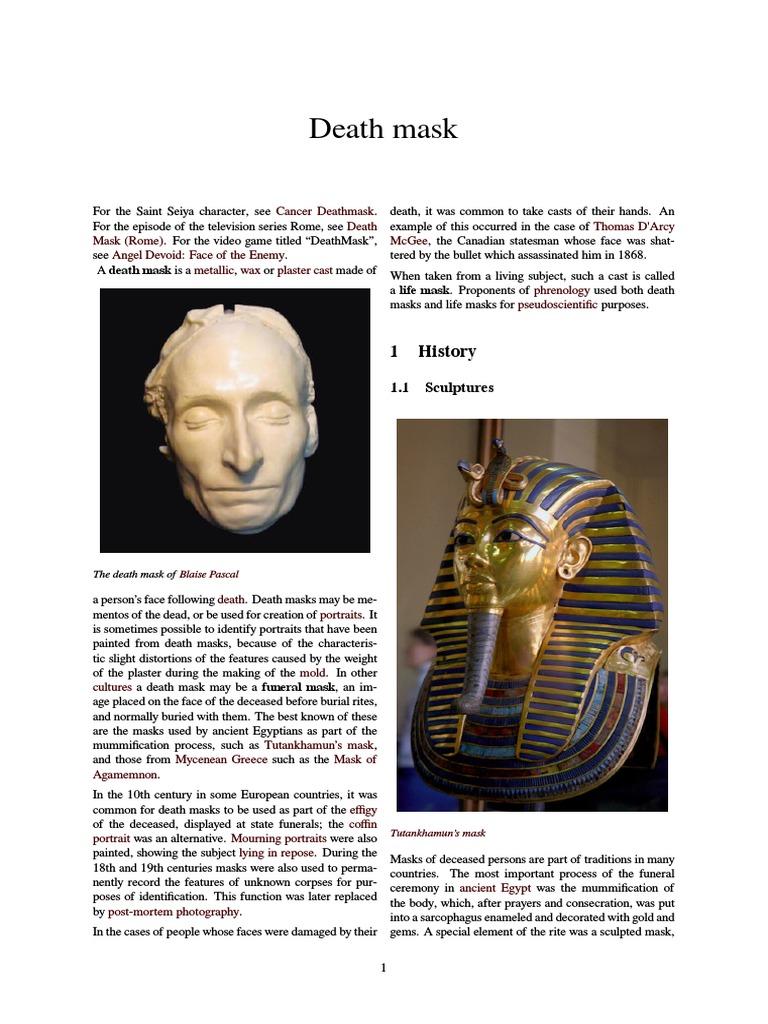 Preserving Faces: A Comprehensive History of Death Mask Traditions ...