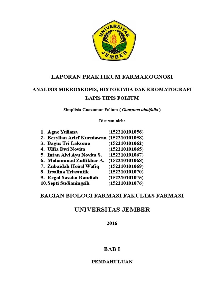 Analisis Guazumae Folium dalam Farmakognosi | PDF