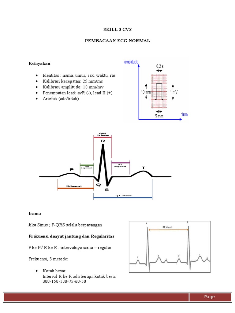 Draft Osce 3 Pembacaan Ecg Normal | PDF