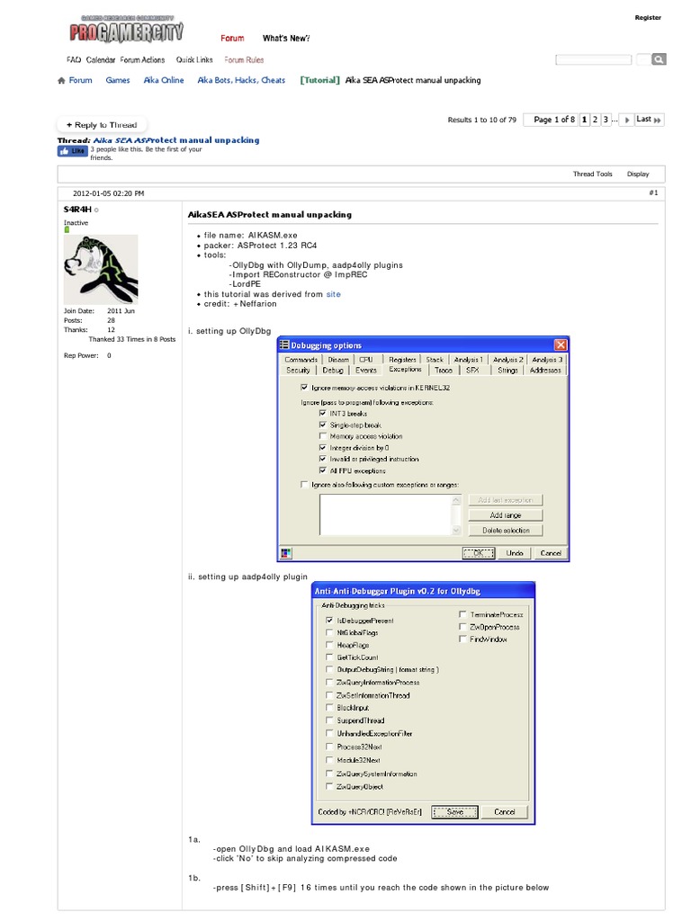 Aika SEA ASProtect Manual Unpacking | PDF | Internet Forum | Computing