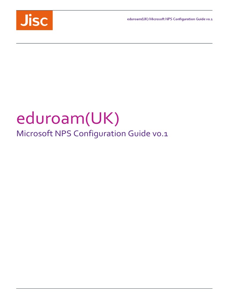 eduroam UK NPS Setup Guide | PDF | Radius | Proxy Server