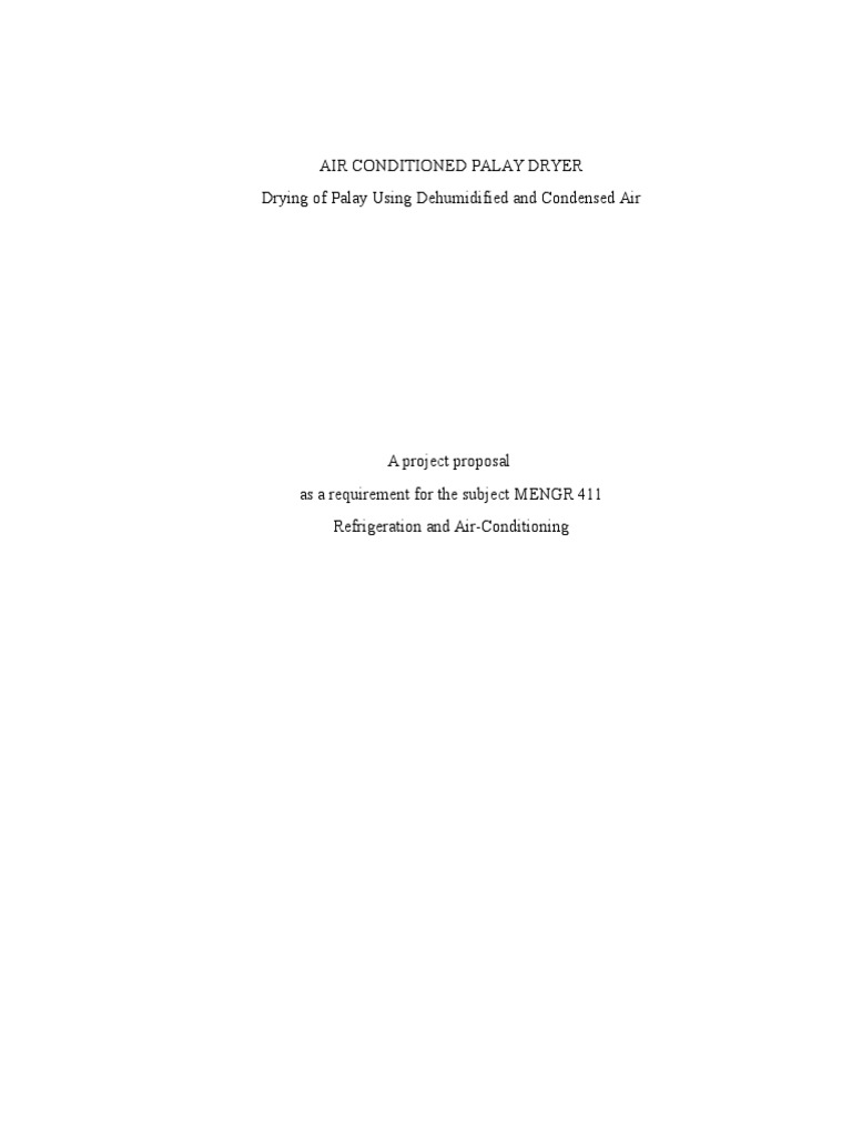 Air Conditioned Palay Dryer System | PDF | Air Conditioning | Clothes Dryer
