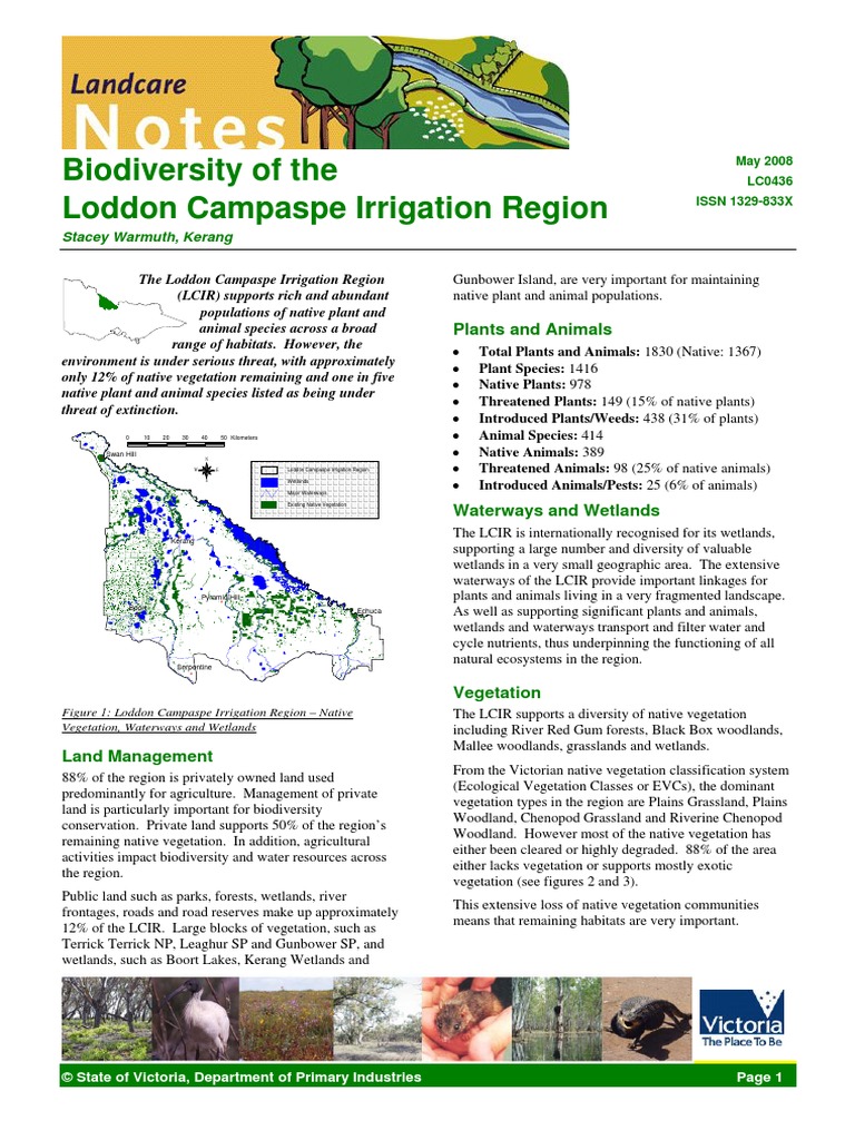 Biodiversity of The Loddon Campaspe Irrigation Region | PDF | Habitat ...