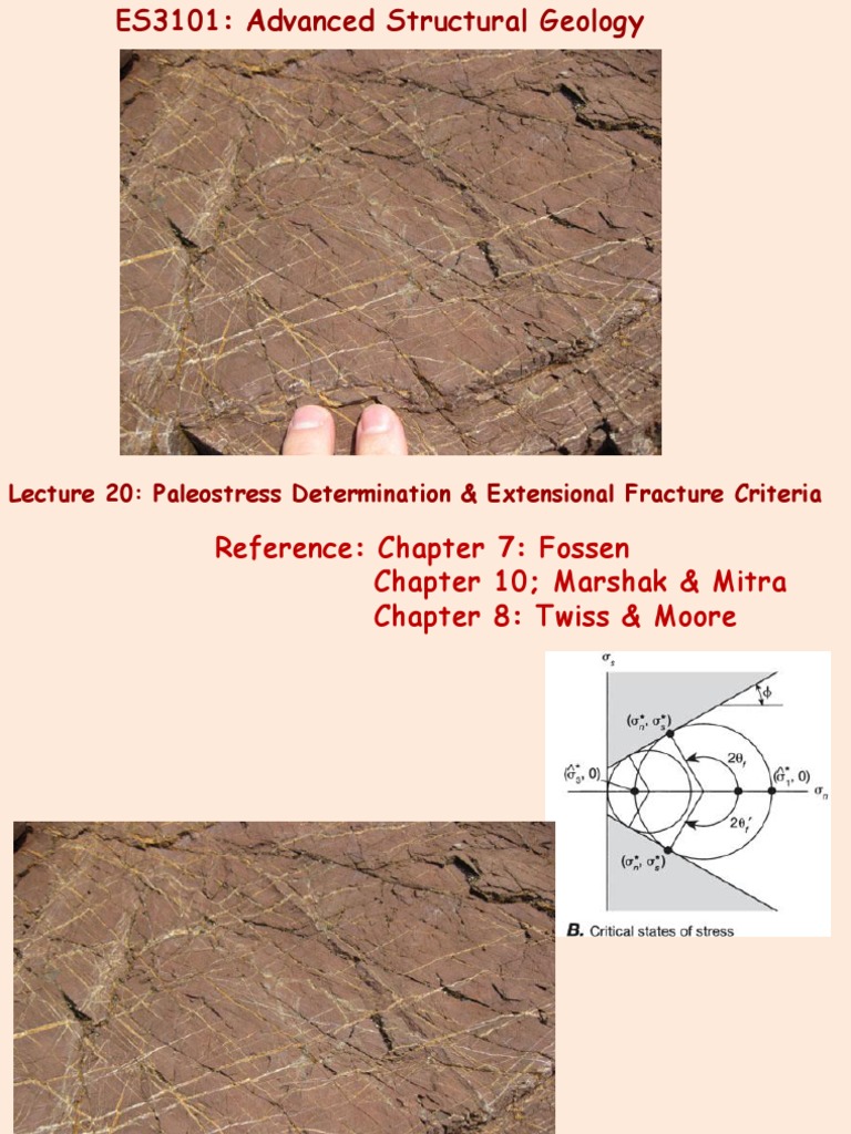 Lecture 20-21 Fracture Criteria and 3D Geometry of Faults | Fault ...