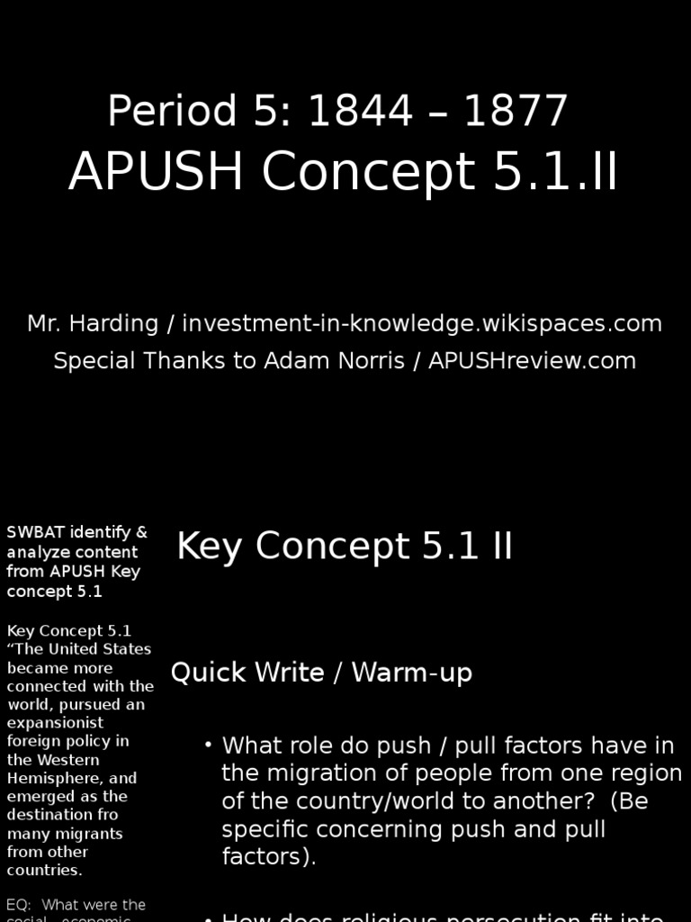 APUSH Concept - 5.1.II - Harding | PDF | Nativism (Politics) | Immigration