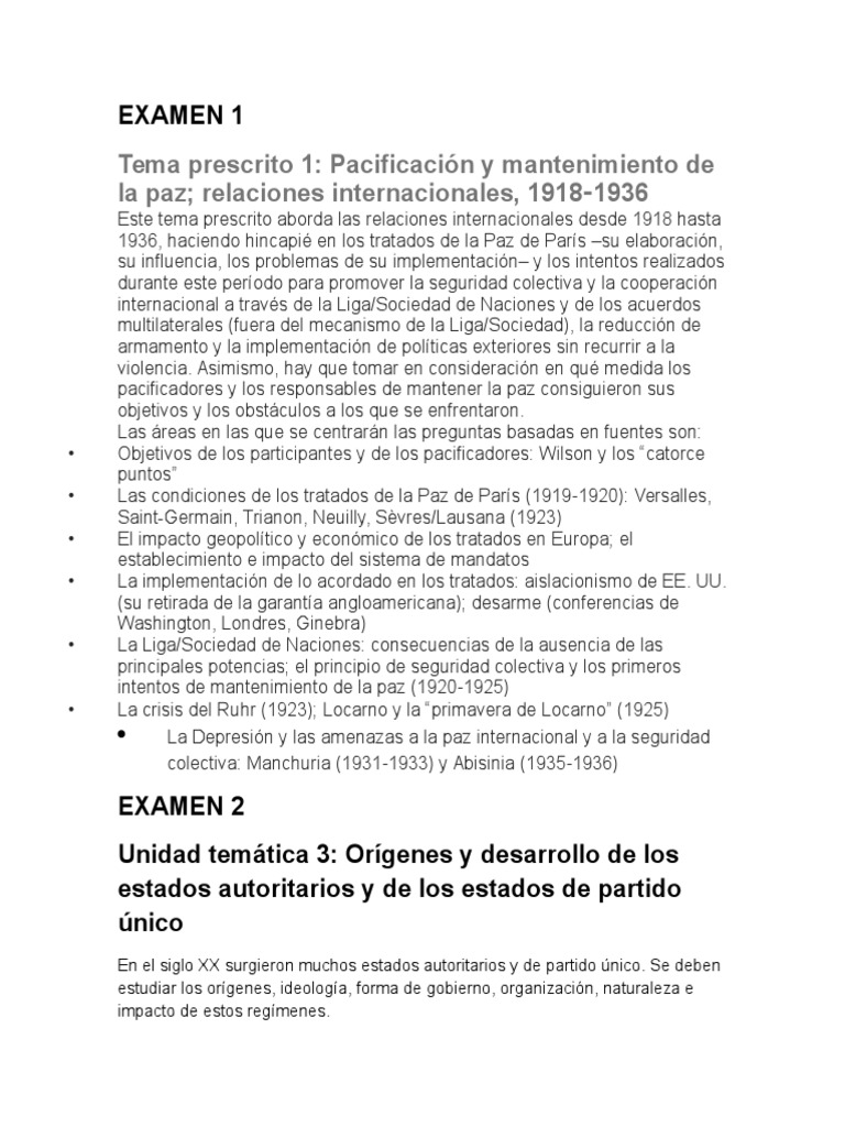 Ib Temas Examen 2016 | PDF | Guerra Fría | Unión Soviética