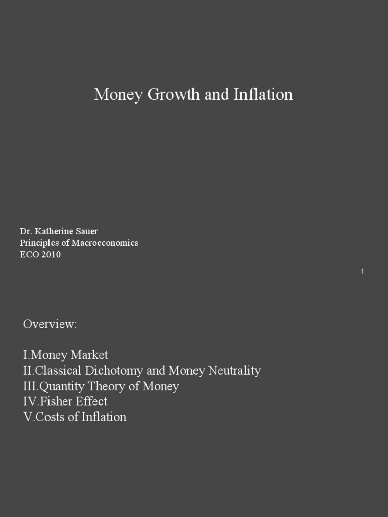 Macro Lecture ch12 Money Growth and Inflation | PDF | Money Supply ...