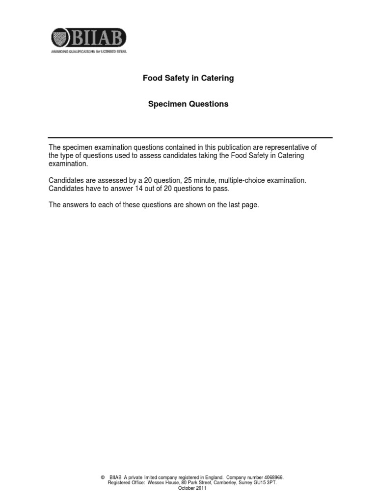 Food Safety Q1 | PDF | Hygiene | Food Safety