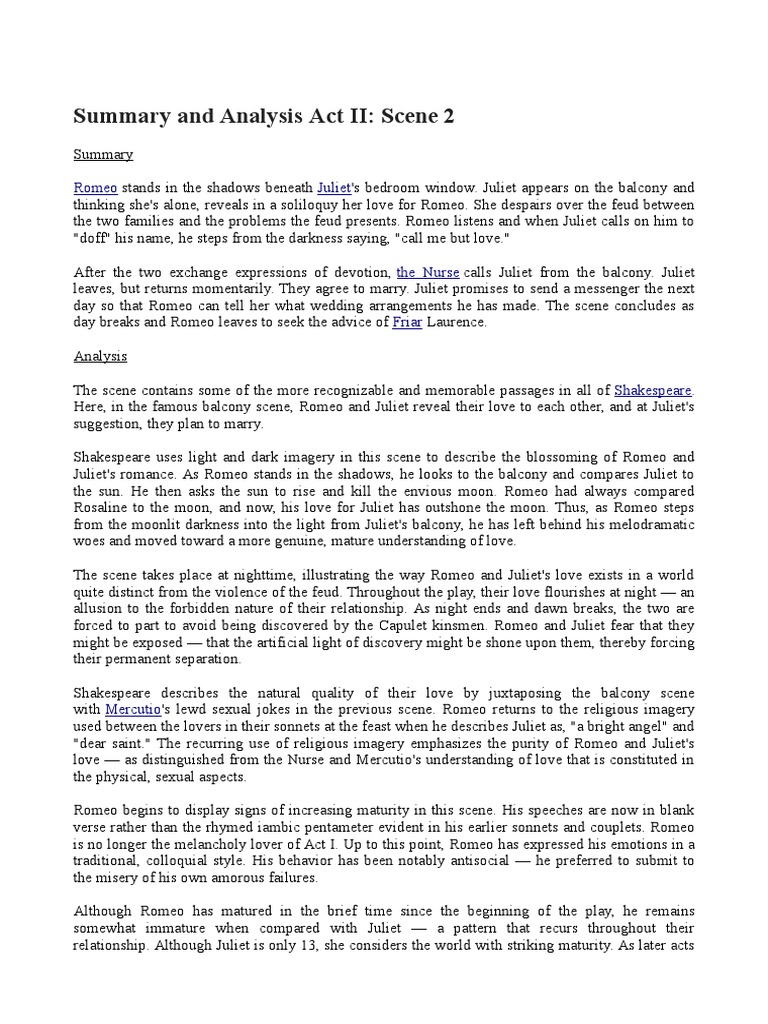 Romeo and Juliet Balcony Scene | PDF | Juliet | Romeo And Juliet