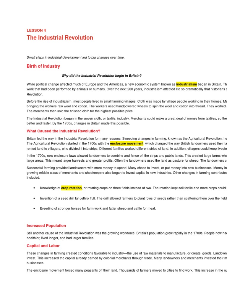Industrial Revolution Textbook Pages | PDF | Industrial Revolution ...