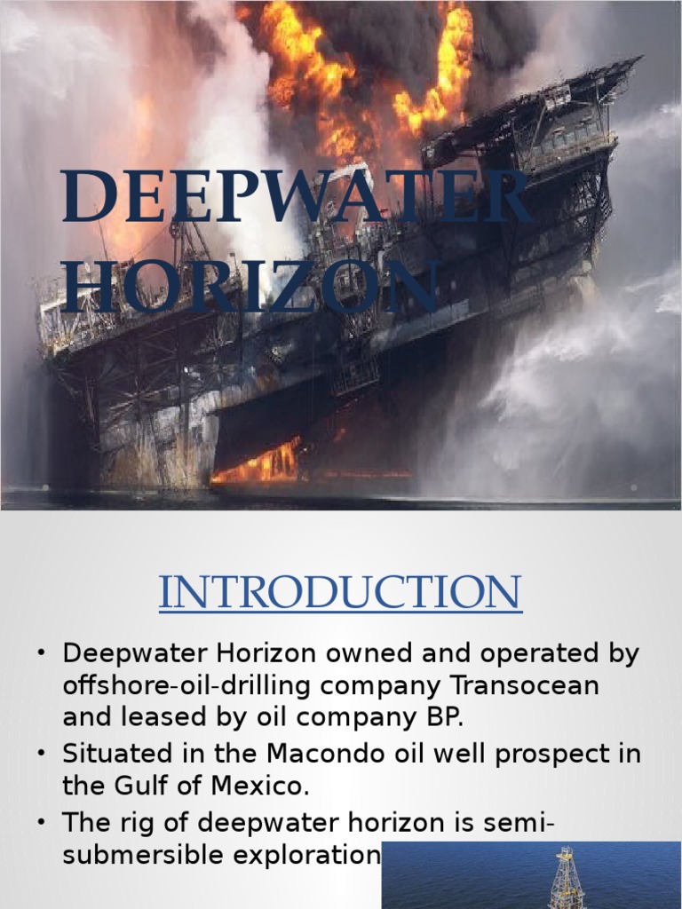 Deepwater Horizon | PDF | Deepwater Horizon | Blowout (Well Drilling)