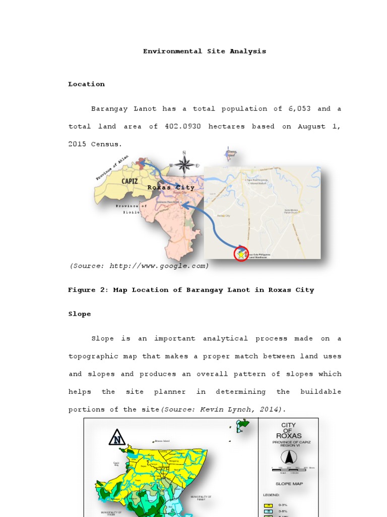 Environmental Site Analysis of Barangay Lanot | PDF | Accessibility ...