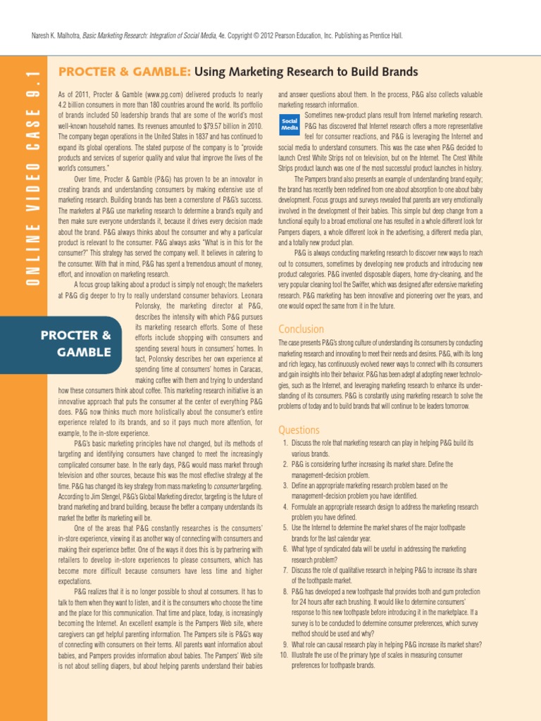 Procter & Gamble:: Using Marketing Research To Build Brands | PDF ...