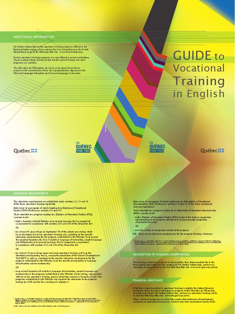 English Vocational Training Guide | PDF | Vocational Education ...