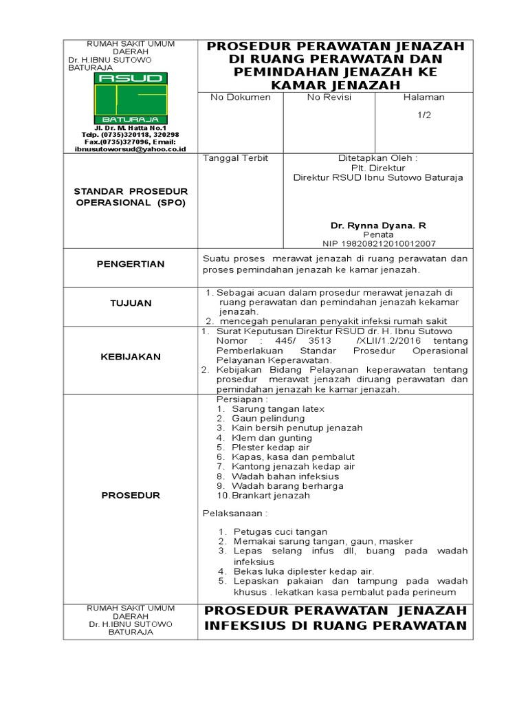 Pemindahan Jenazah Ke Kamar Jenazah | PDF