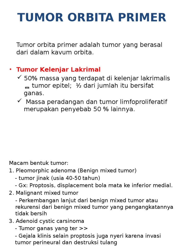 Tumor Orbita Primer | PDF