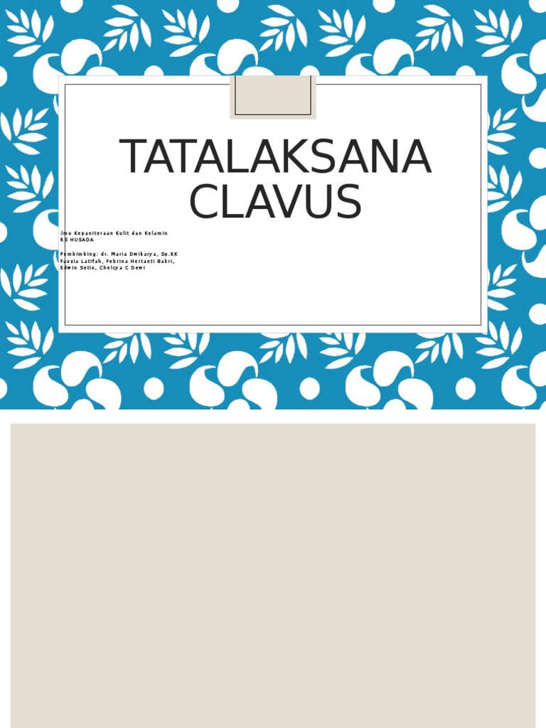 Tatalaksana Clavus: Eksisi | PDF | Seni