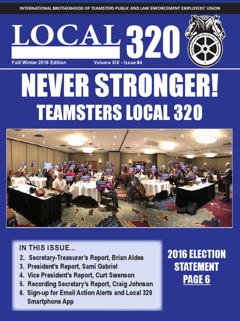 Teamsters Local 320 Fall 2016 Update | PDF | Trans Pacific Partnership ...