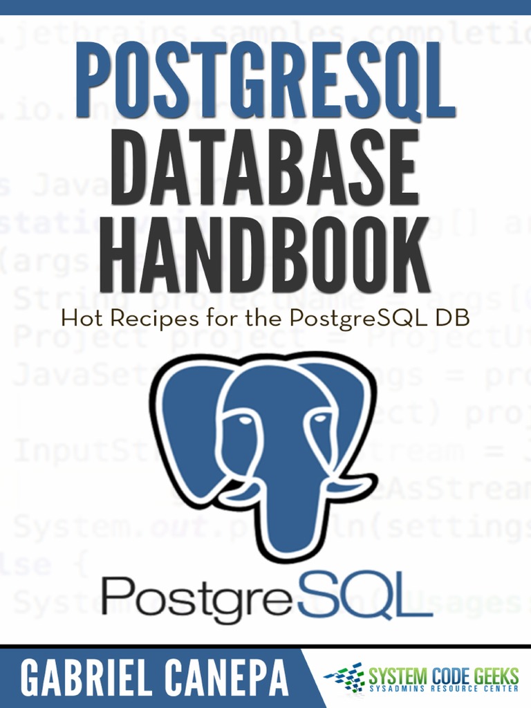 Postgresql Database Handbook Pdf Postgre Sql Database Index