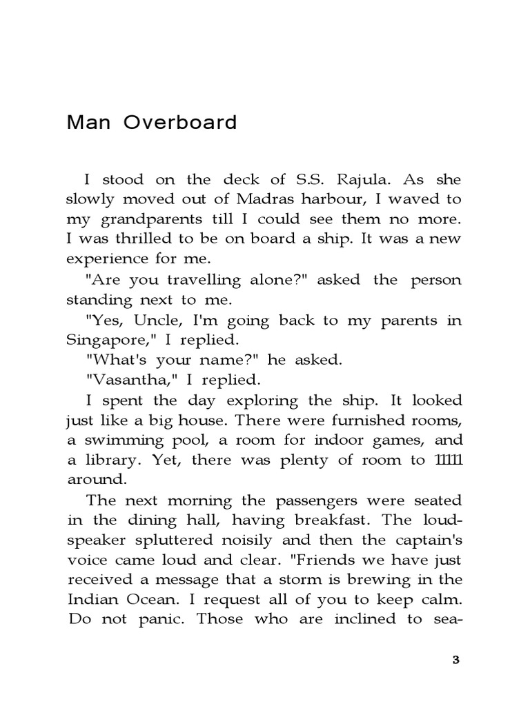 Man Overboard Story | PDF