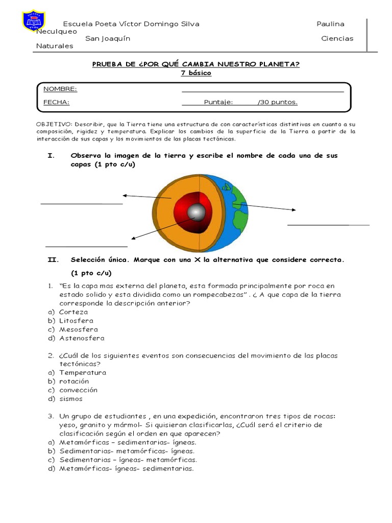Cambios en la Tierra y sus Capas | PDF | Volcán | Roca ígnea