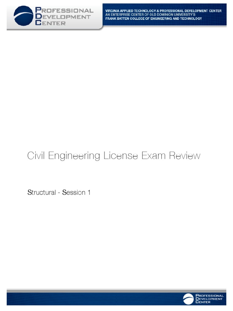 Civil Engineering License Exam Review: Structural - Session 1 | PDF ...
