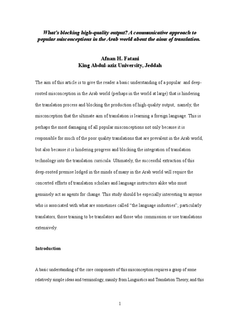 1539 Popular Misconceptions | PDF | Translations | Self Actualization