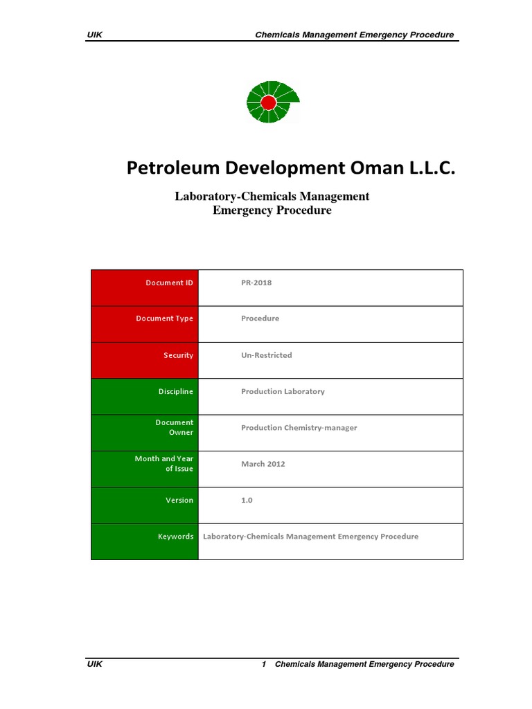 Chemical Spill Response Procedures | PDF | Laboratories | Sodium Hydroxide