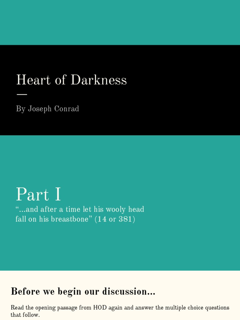 Heart of Darkness Daily Discussion Power Point | PDF | Kurtz (Heart Of ...