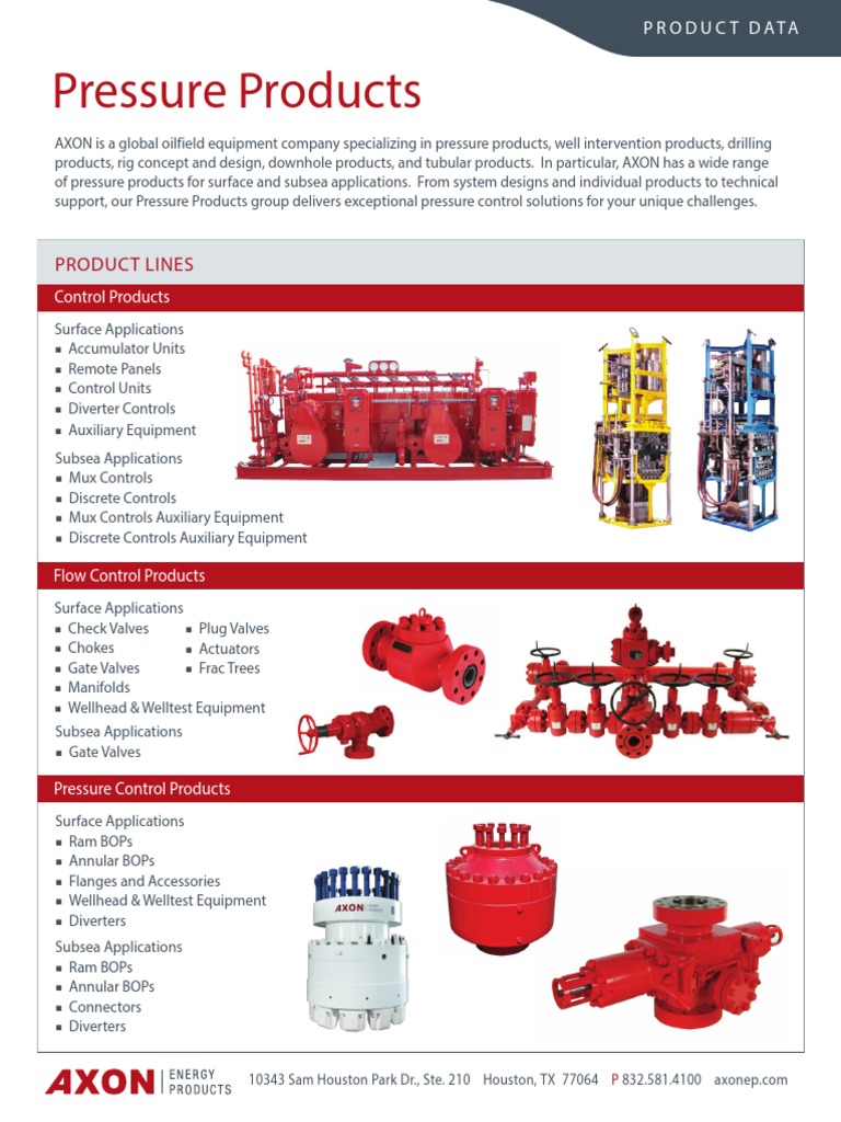 AXON 002 .Pressure Products Overview | PDF