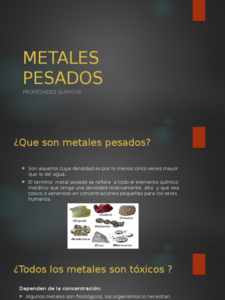 Metales Pesados | PDF | Cadmio | Rieles