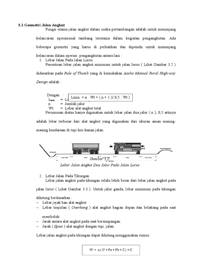 Geometri Jalan Angkut | PDF Geometri Jalan Angkut | PDF