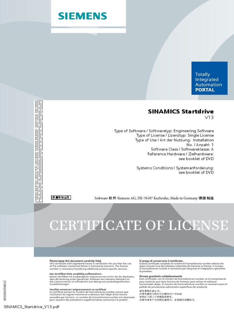 SINAMICS Startdrive V13 | PDF