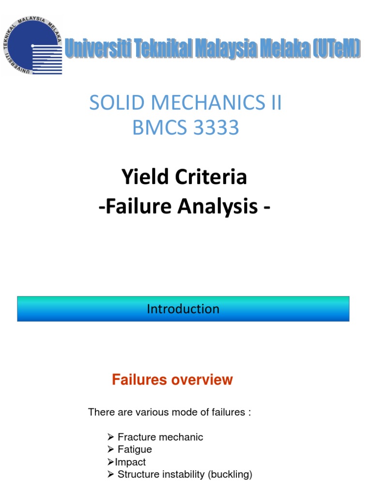 W3 Yield Criteria Rev1-Bas | PDF | Yield (Engineering) | Fracture