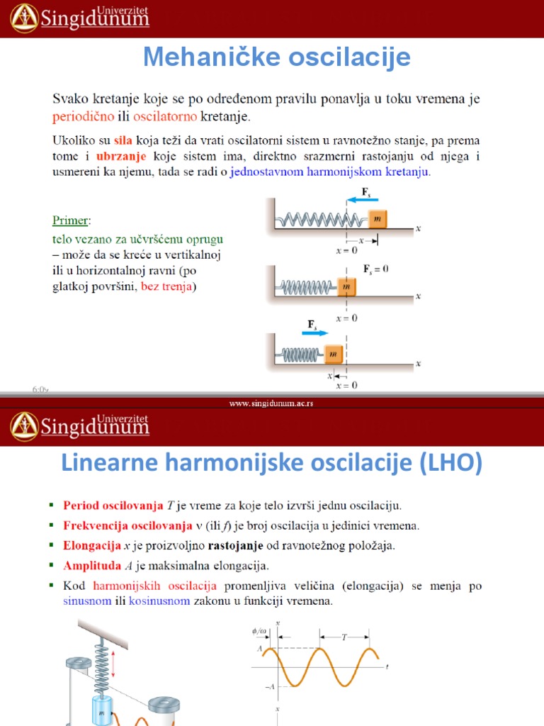 Mehaničke Oscilacije | PDF