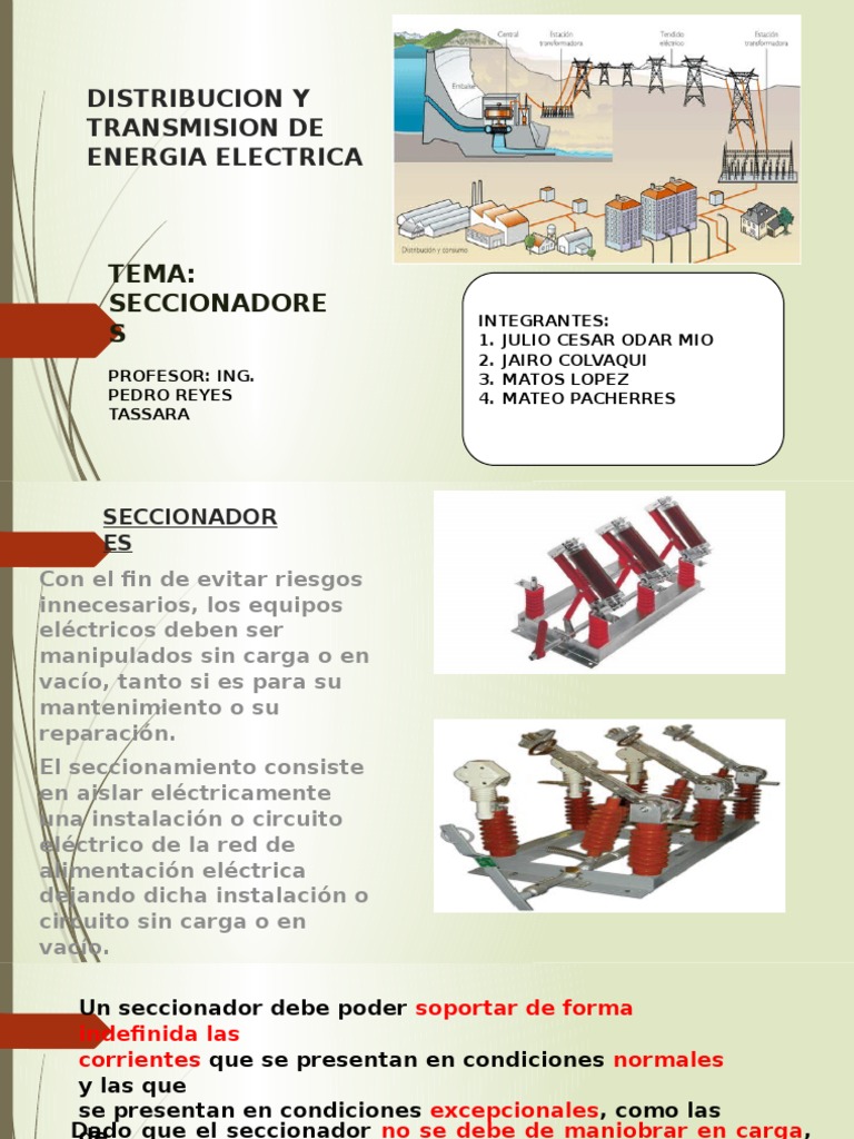 Seccionadores de Linea de Barra y Puesta A Tierra-Odar | PDF ...