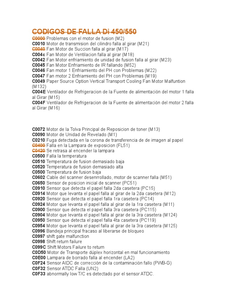 Codigos de Falla | PDF | Transmisión (Mecánica) | Tecnología digital
