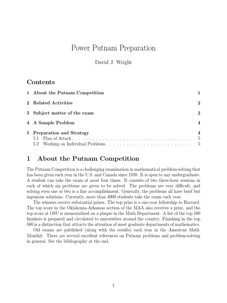 Putnam Hints | PDF | Differential Calculus | Abstract Algebra