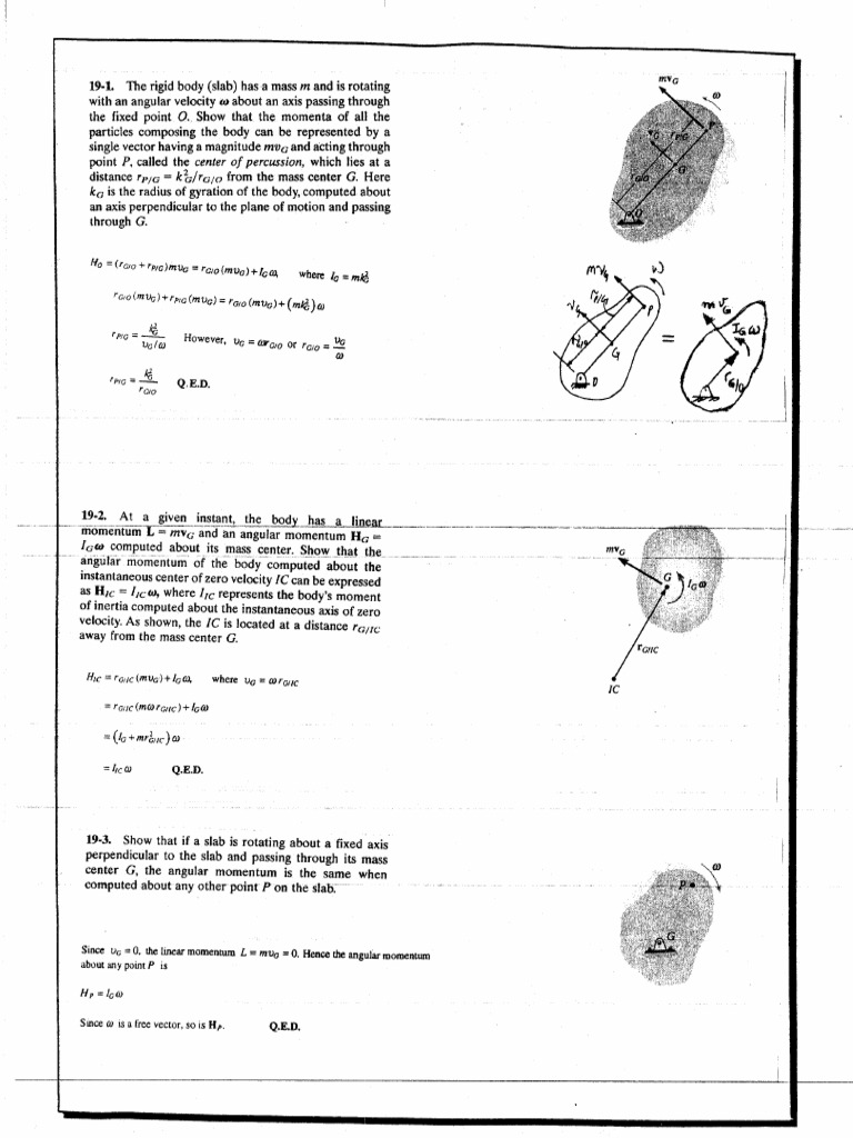 Hibbeler Dynamics ISM ch19 PDF | PDF
