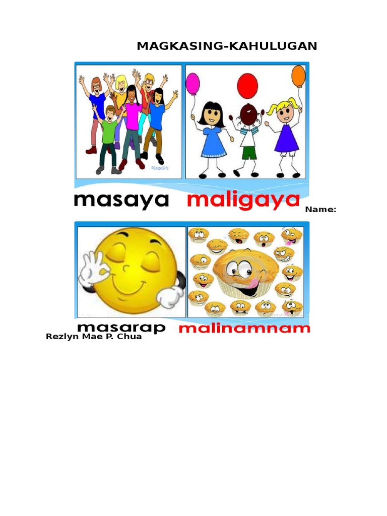 Magkasing-Kahulugan: Name | PDF